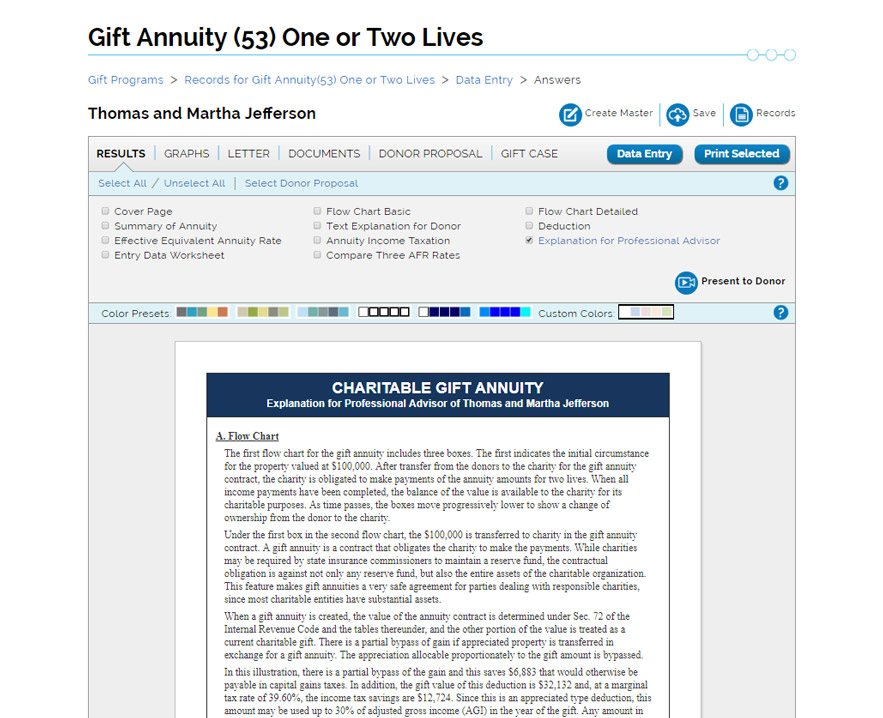 Basic Planned Giving Software (CresLite) - Crescendo Interactive